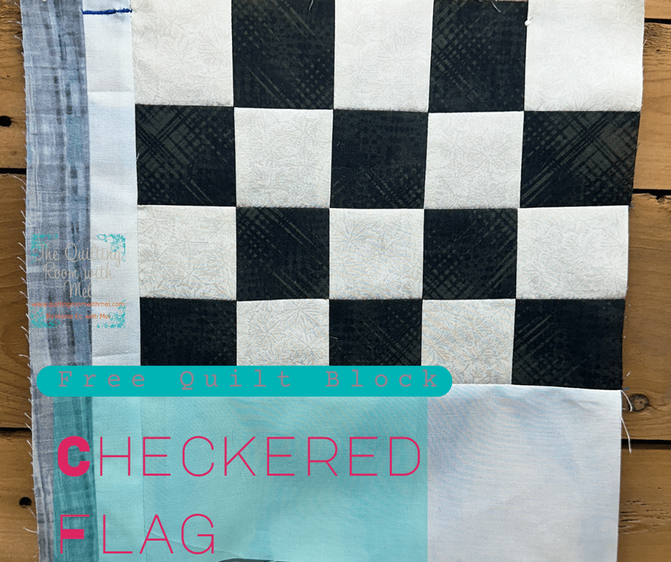 Checkered Flag Quilt Block - The Quilting Room with Mel